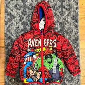 Marvel | Jackets & Coats | Marvel Avengers Kids Reversible Jacket 3t ...